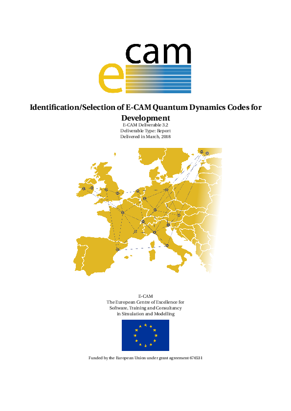 (PDF) E-CAM Quantum Dynamics Codes Overview