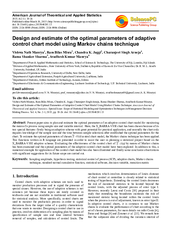 (PDF) American Journal of Theoretical and Applied Statistics
