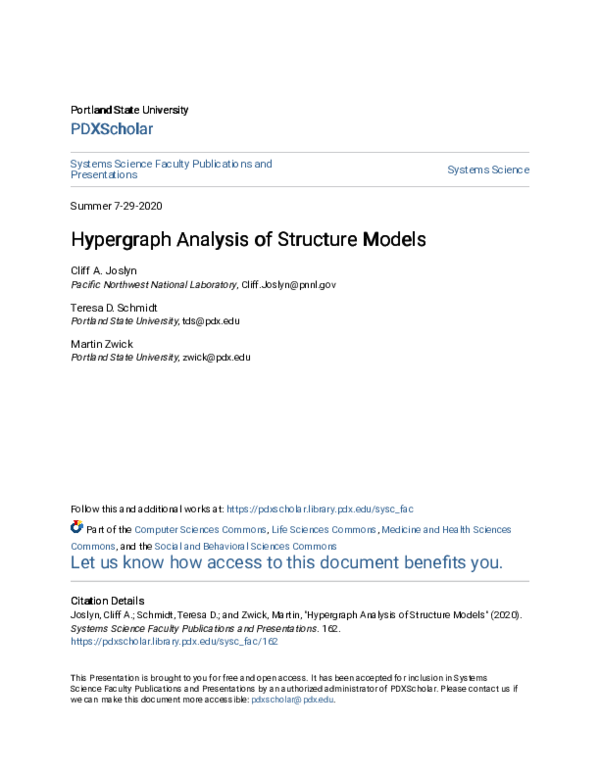 (PDF) Hypergraph Analysis of Structure Models