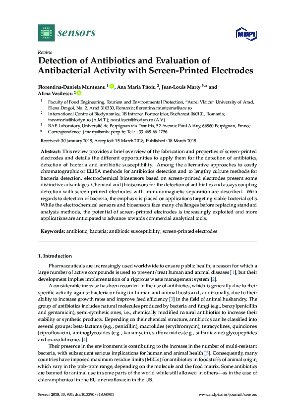 (PDF) Detection of Antibiotics and Evaluation of Antibacterial Activity ...