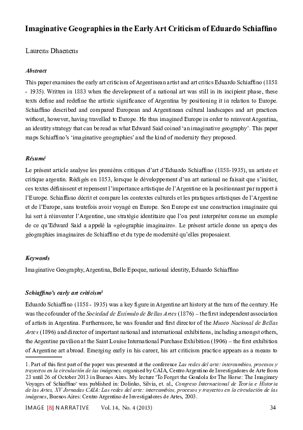 (PDF) Imaginative Geographies in the Early Art Criticism of Eduardo ...