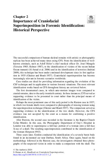 (PDF) Importance of Craniofacial Superimposition in Forensic ...
