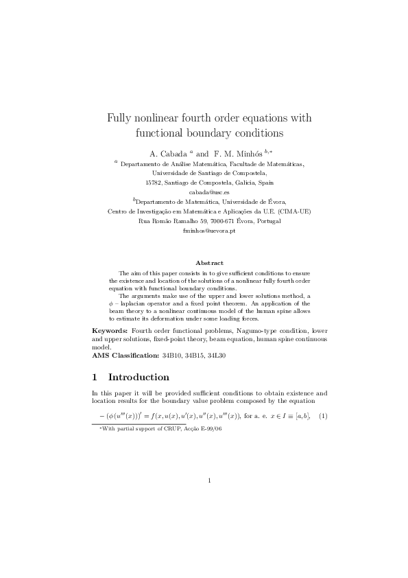 (PDF) Minhós; Fully nonlinear fourth order equations with functional boundary conditions