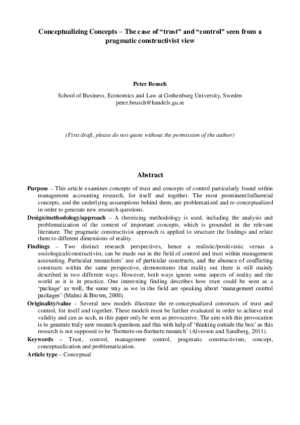 (PDF) PROCEEDINGS OF PRAGMATIC CONSTRUCTIVISM Conceptualizing concepts ...
