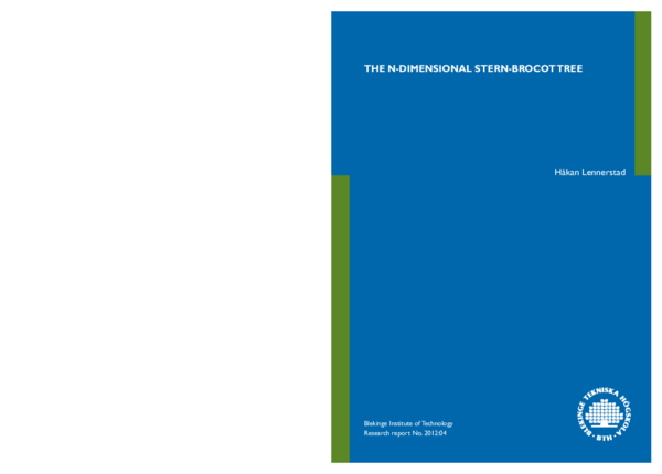 (PDF) The n-dimensional Stern-Brocot tree | Håkan Lennerstad - Academia.edu