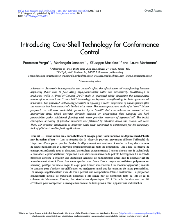 (PDF) Introducing Core-Shell Technology for Conformance Control