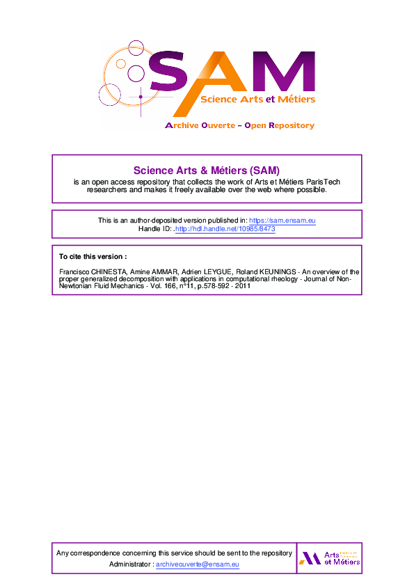 Pdf An Overview Of The Proper Generalized Decomposition With Applications In Computational