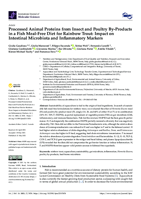 (PDF) Processed Animal Proteins from Insect and Poultry By-Products in ...