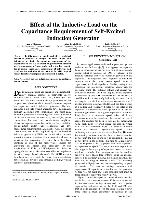 (PDF) Effect of the Inductive Load on the Capacitance Requirement of ...