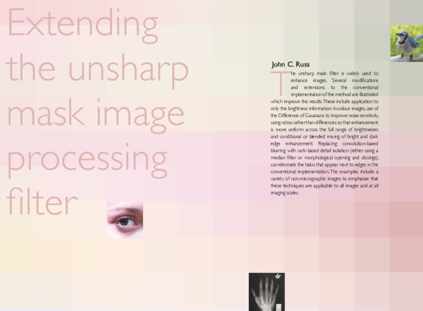 (PDF) Extending the unsharp mask image processing filter