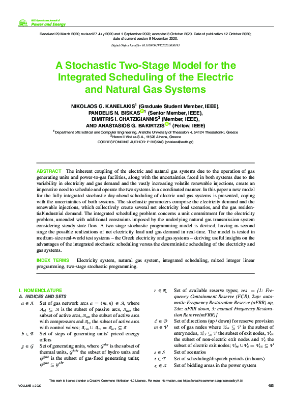 (PDF) A Stochastic Two-Stage Model for the Integrated Scheduling of the ...