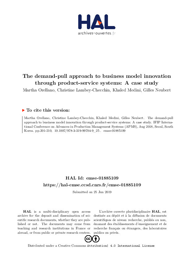 (PDF) The Demand-Pull Approach to Business Model Innovation Through ...