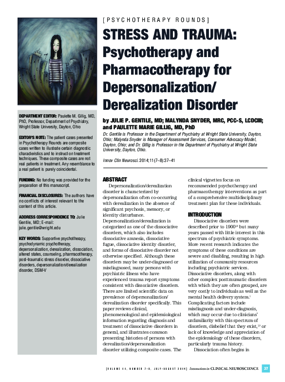 (PDF) STRESS AND TRAUMA: Psychotherapy and Pharmacotherapy for ...