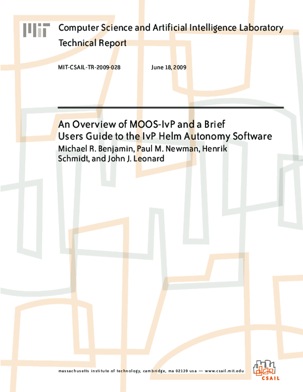 (PDF) An Overview of MOOS-IvP and a Brief Users Guide to the IvP Helm ...