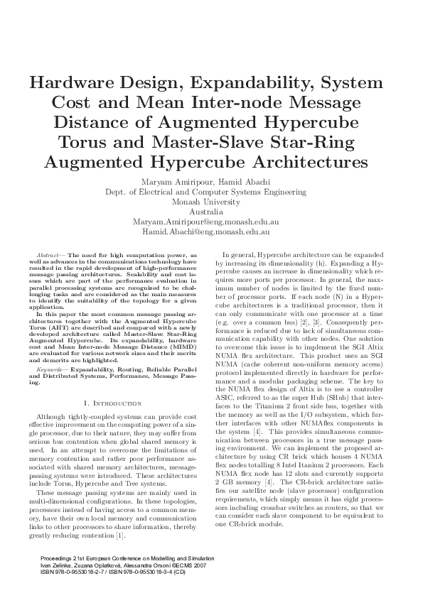 (PDF) Comparative Study of AHT and Master-Slave Star-Ring Architectures