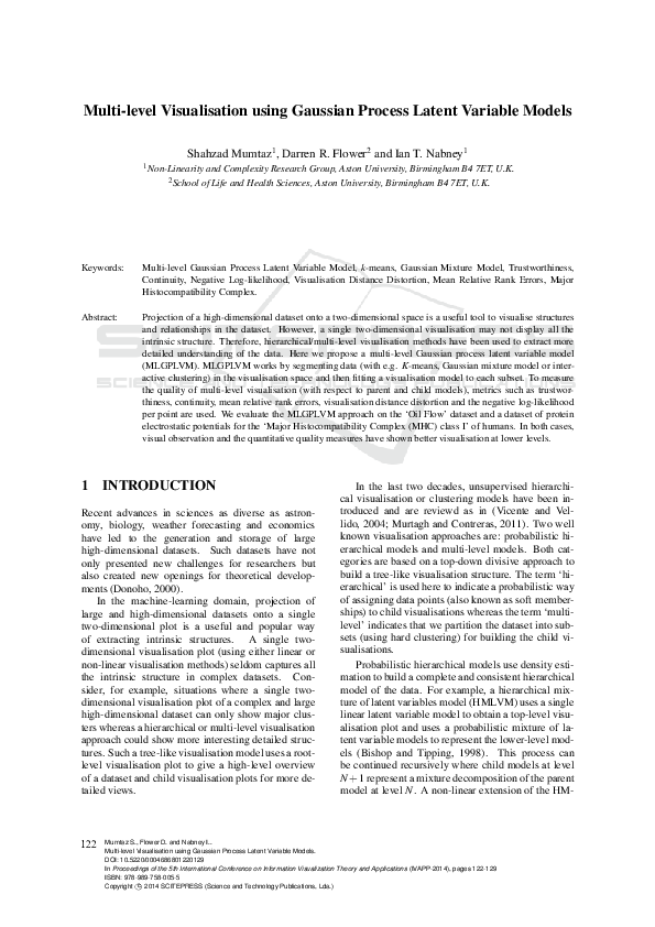 (PDF) Multi-level visualisation using Gaussian process latent variable ... (PDF) Multi-level visualisation using Gaussian process latent variable ...