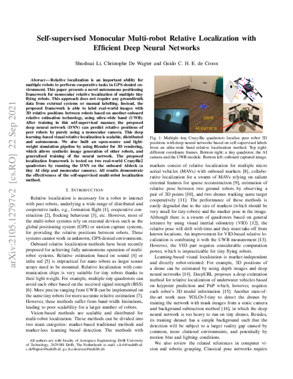 Pdf Self Supervised Monocular Multi Robot Relative Localization With