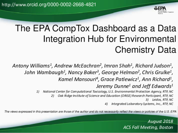 (PDF) The EPA Comptox Dashboard as a Data Integration Hub for ...