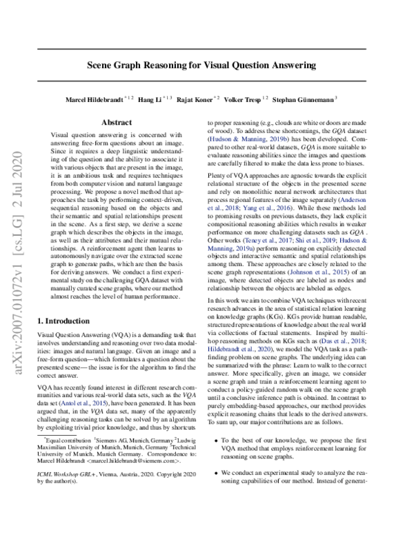 (PDF) Scene Graph Reasoning for Visual Question Answering
