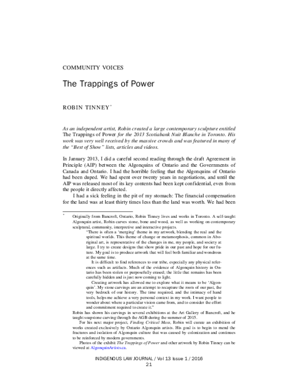 (PDF) The Trappings of Power