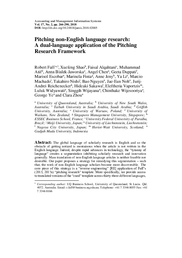(PDF) Pitching non-English language research: A dual-language ...