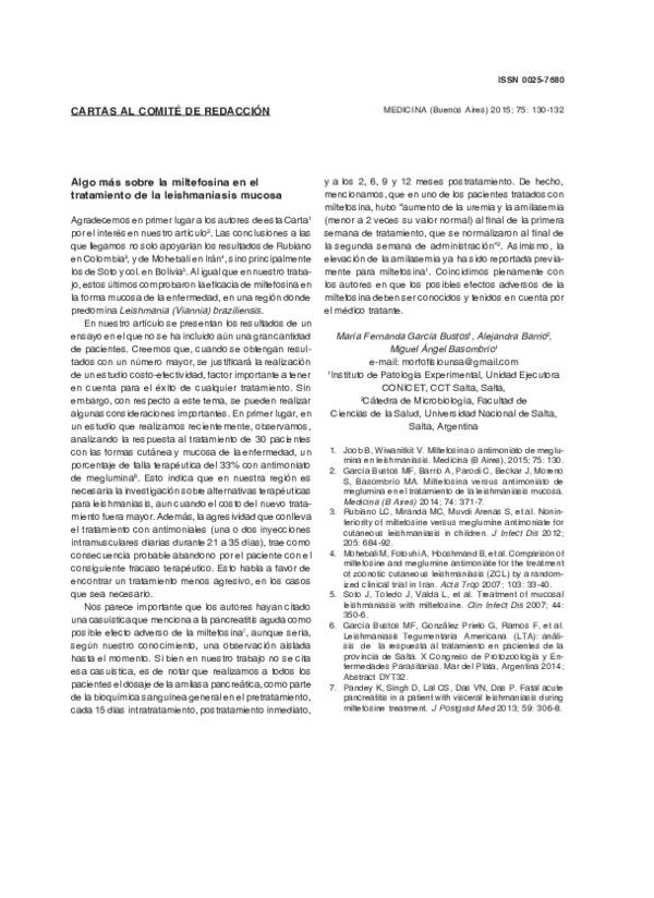 (PDF) Algo más sobre la miltefosina en el tratamiento de la ...