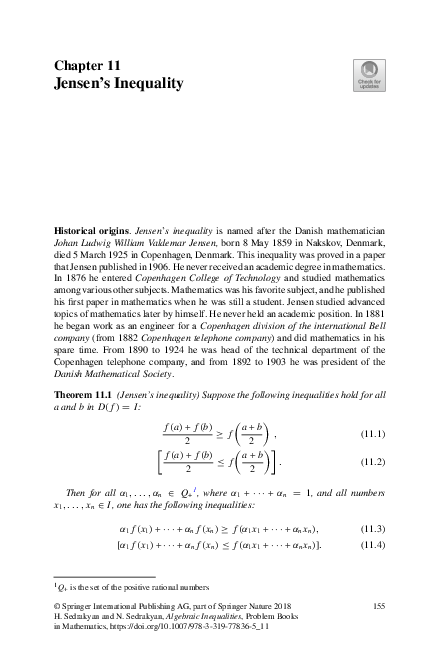 (PDF) Jensen’s Inequality
