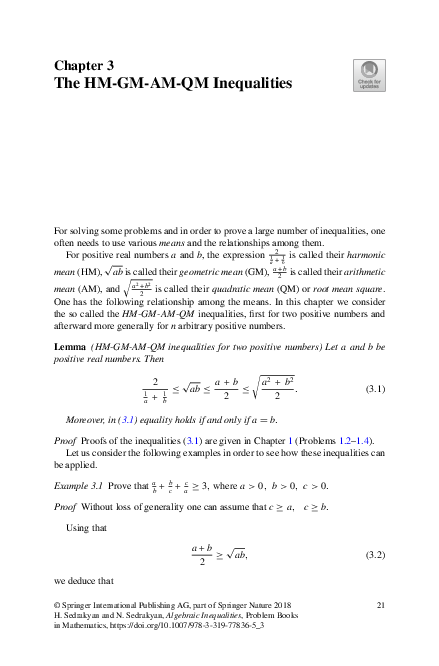 (PDF) The HM-GM-AM-QM Inequalities