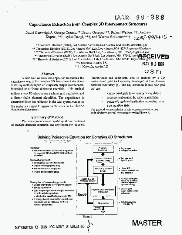 Pdf Capacitance Extraction From Complex 3d Interconnect Structures