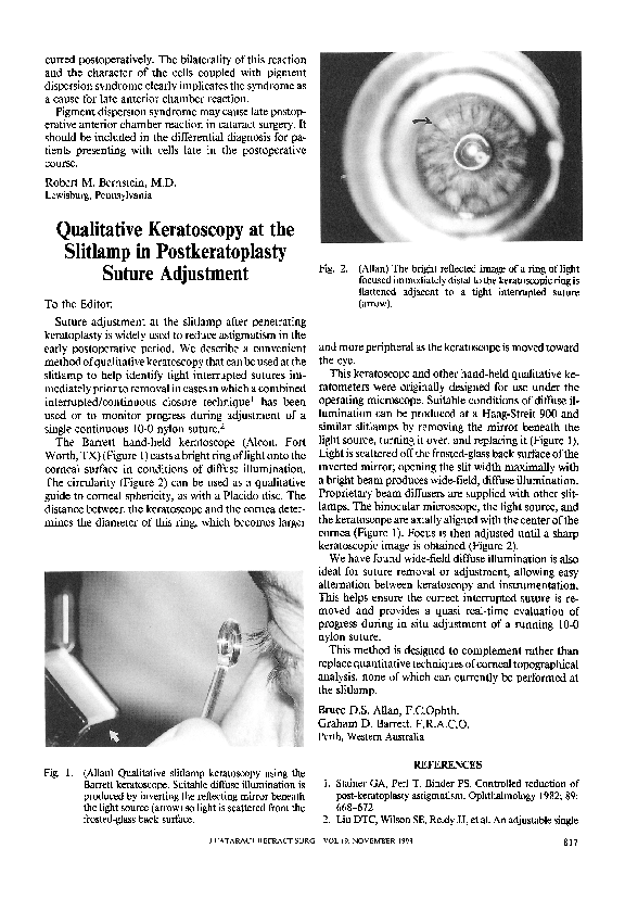 (PDF) Qualitative Keratoscopy at the Slitlamp in Postkeratoplasty ...