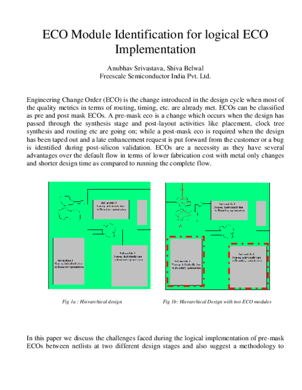 (PDF) ECO Module Identification for logical ECO Implementation