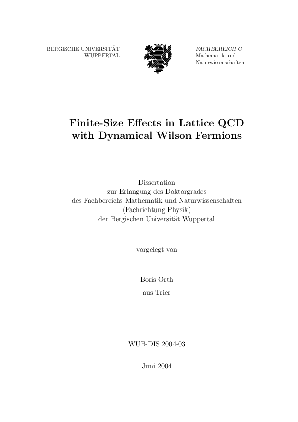 (PDF) Finite-size effects in lattice QCD with dynamical Wilson fermions | Thomas Lippert ...