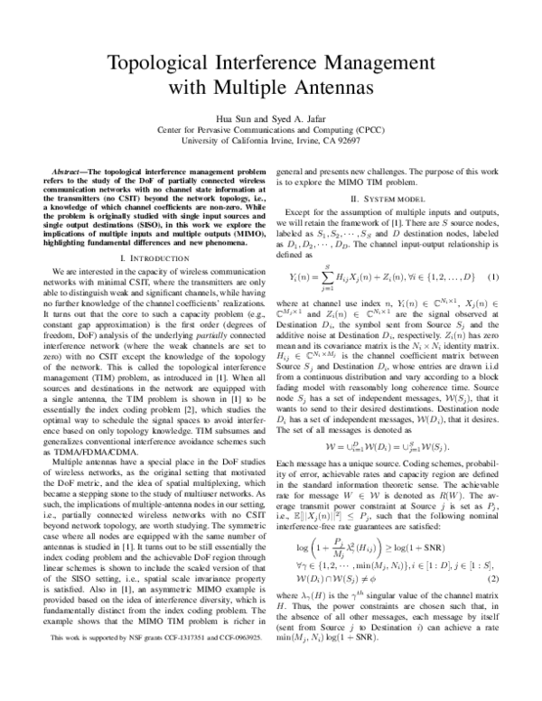 (PDF) Topological interference management with multiple antennas