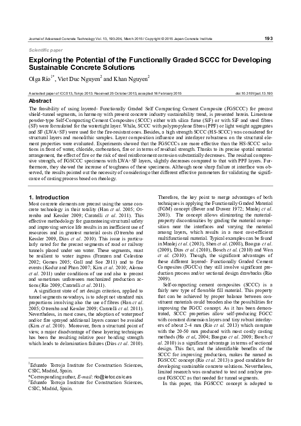 (PDF) Exploring the Potential of the Functionally Graded SCCC for ...
