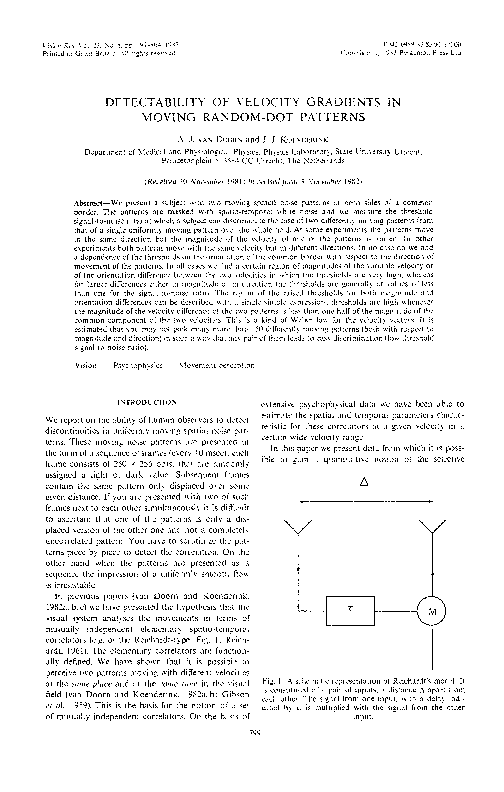 (PDF) Detectability of velocity gradients in moving random-dot patterns
