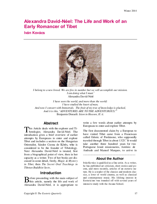 (PDF) Alexandra David-Neel