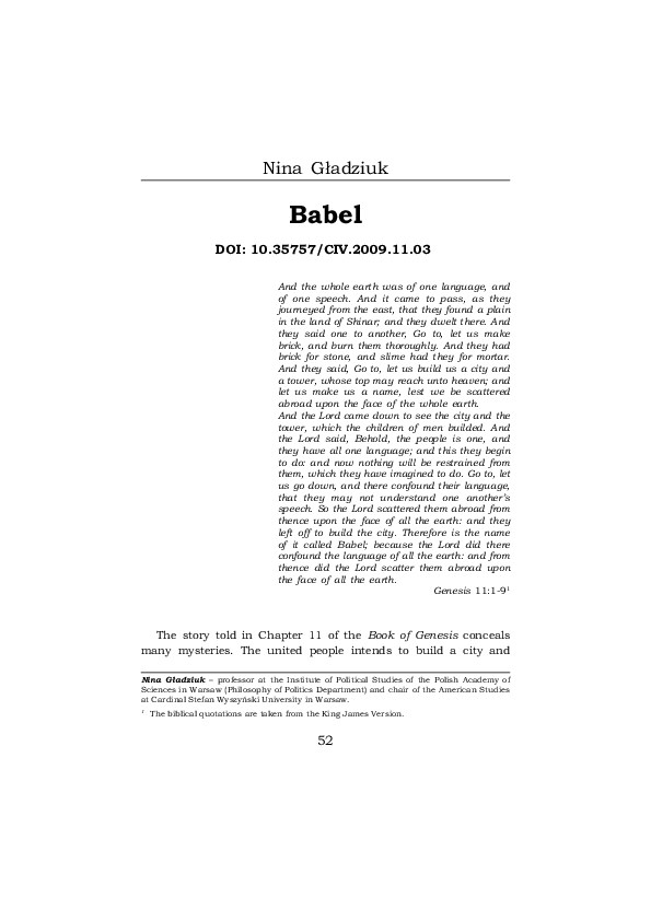 (PDF) Babel