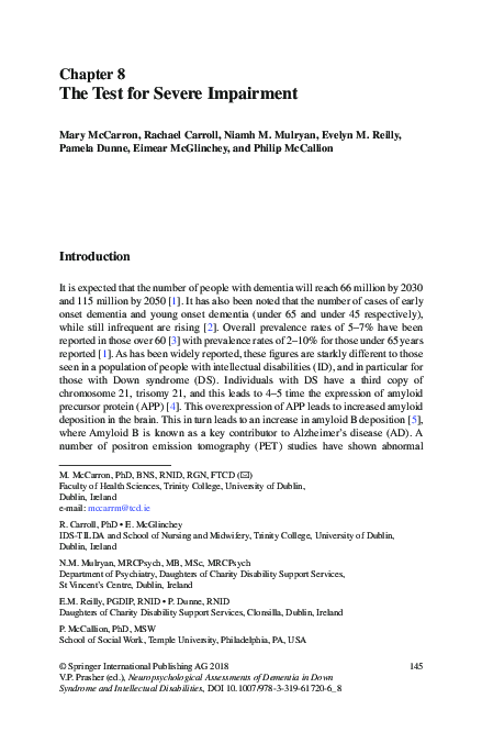 (PDF) The test for severe impairment