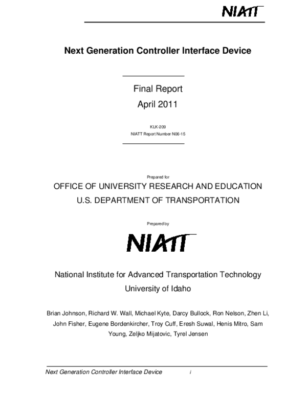 (PDF) Next Generation Controller Interface Device ii