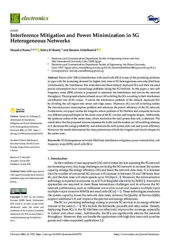Pdf Interference Mitigation And Power Minimization In 5g Heterogeneous Networks