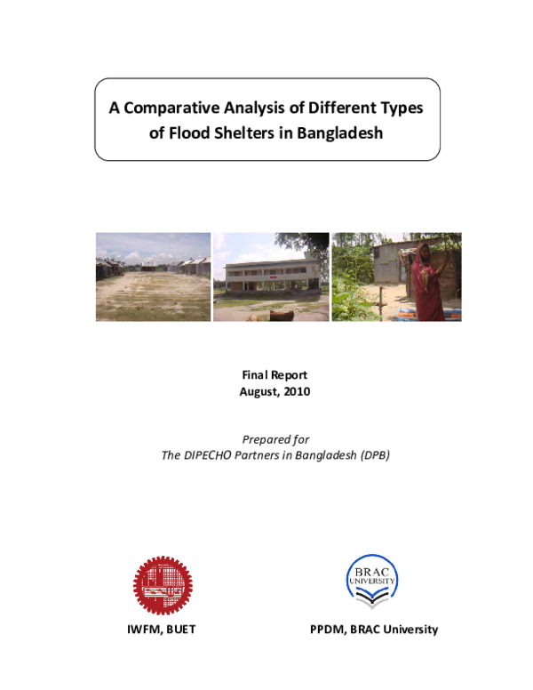 (PDF) A comparative analysis of different types of flood shelters in ...