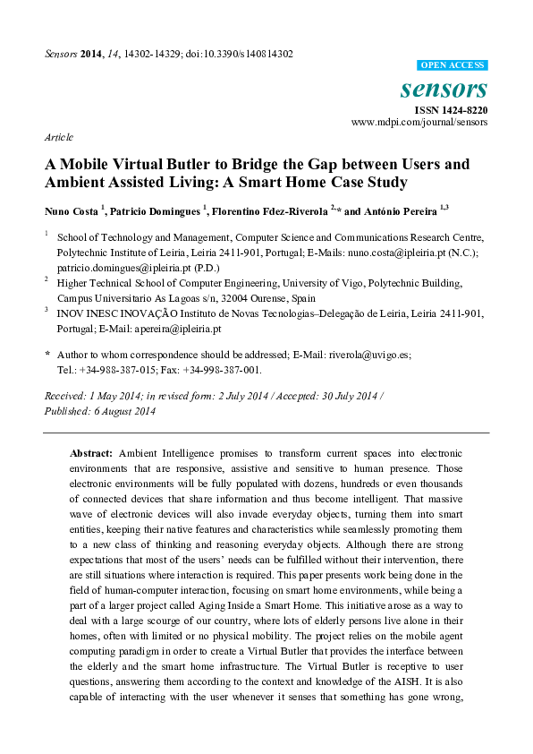(PDF) A Mobile Virtual Butler to Bridge the Gap between Users and ...
