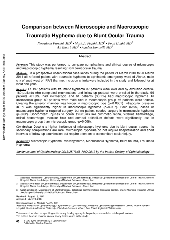 (PDF) Comparison between Microscopic and Macroscopic Traumatic Hyphema ...