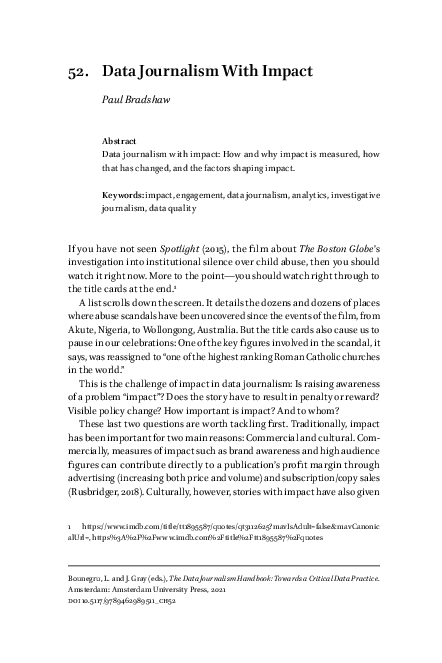 (PDF) 52. Data Journalism With Impact