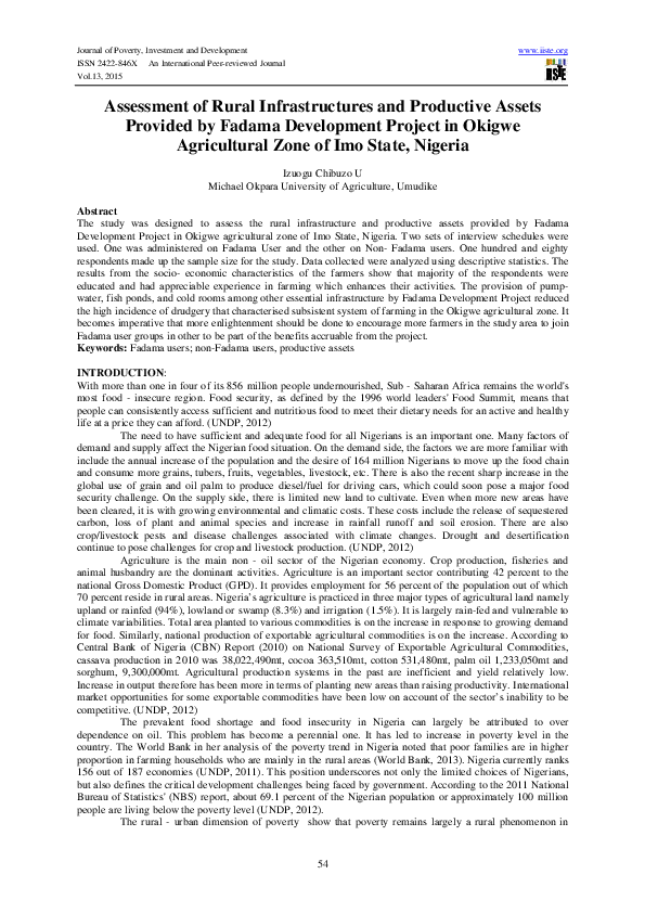 (PDF) Agricultural Zone of Imo State