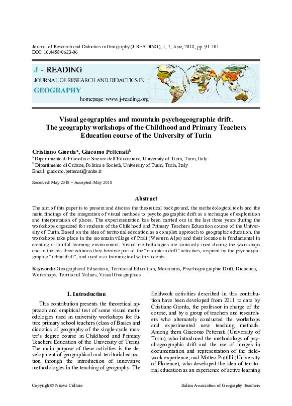 (PDF) Visual geographies and mountain psychogeographic drift. The ...