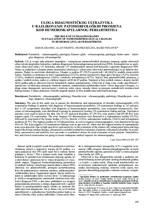 (PDF) The role of ultrasonography in evaluation of pathomorphological ...