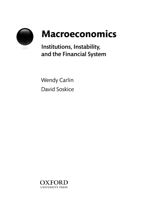 (PDF) Macroeconomics: Institutions, Instability, and the Financial System