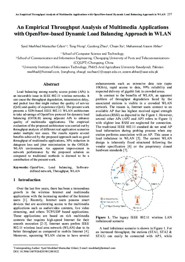(PDF) An Empirical Throughput Analysis of Multimedia Applications with OpenFlow-based Dynamic ...