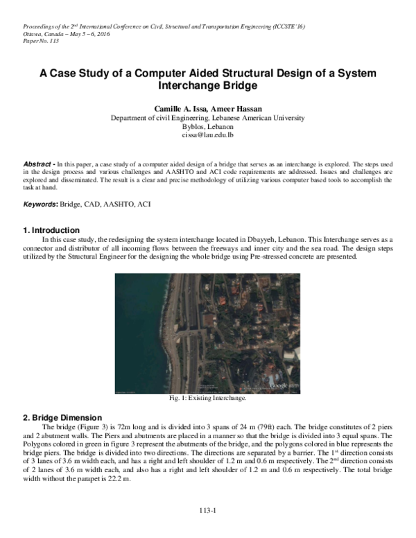 (PDF) A Case Study of a Computer Aided Structural Design of a System ...